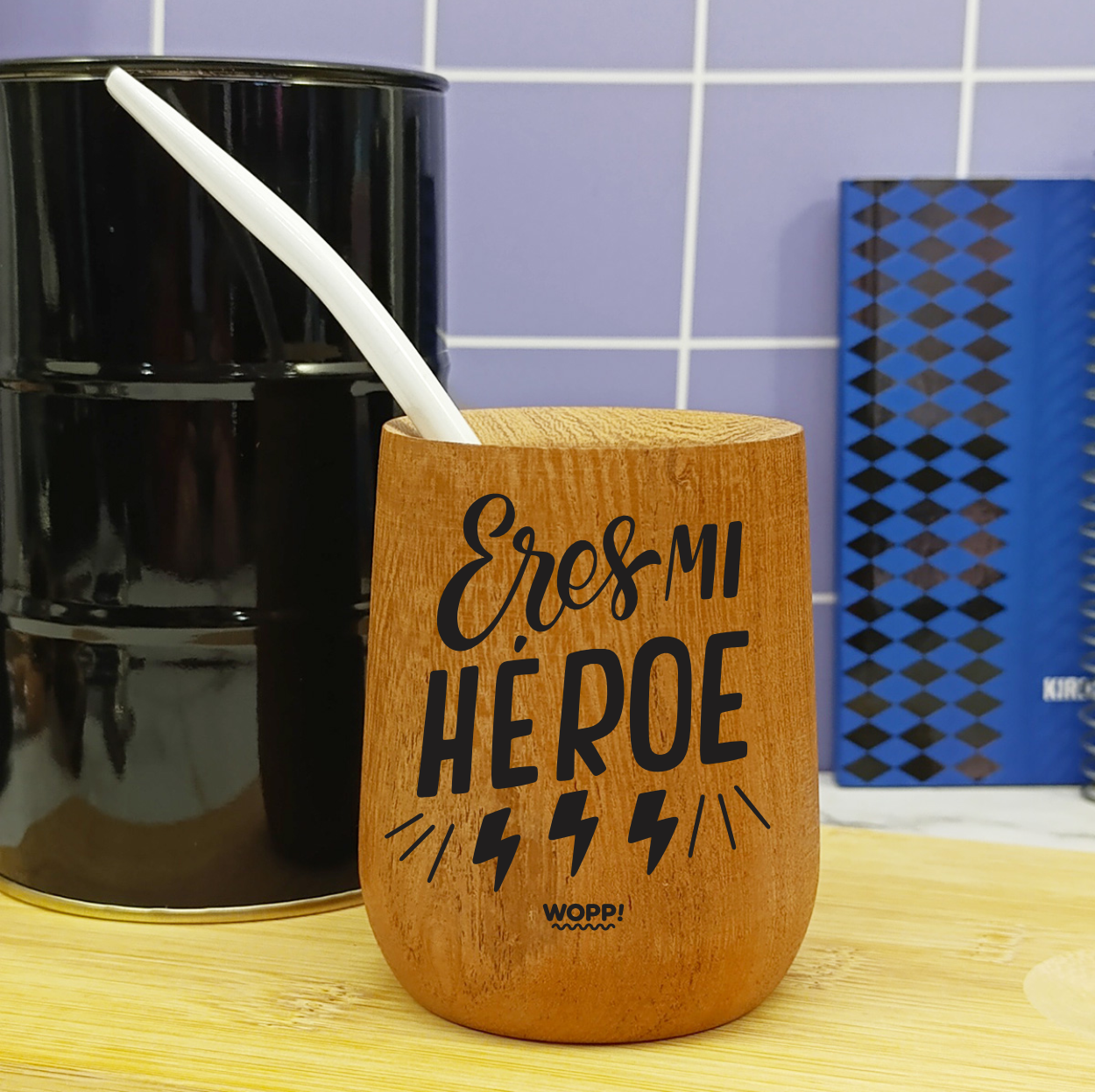 Mate de Madera – Papá | Wopp Deco