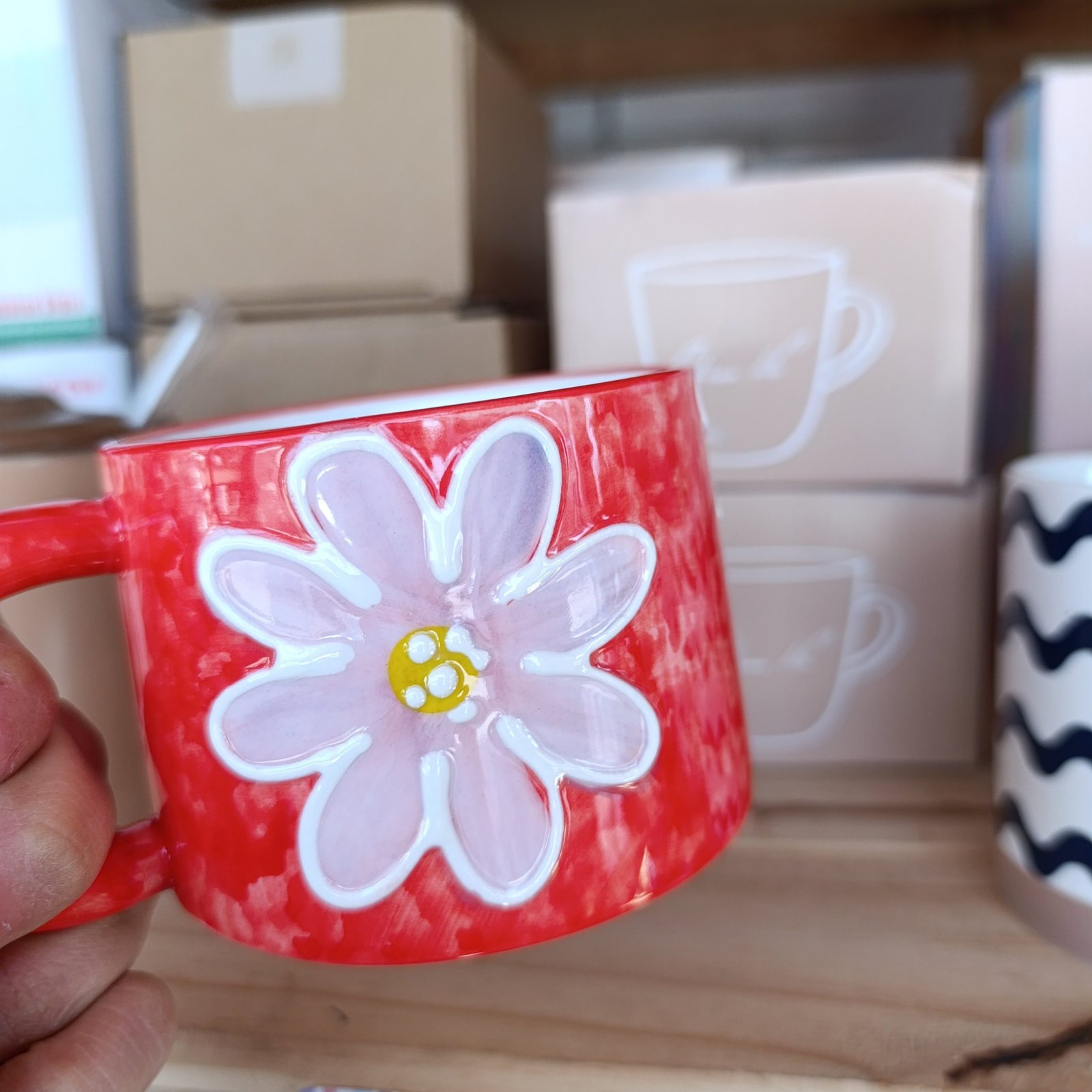 Taza Flor Relieve Fashion | Wopp Deco